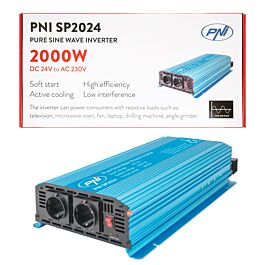 Pretvornik napetosti PNI SP2024 24V napajalnik 230V izhod 2000W čisti ...